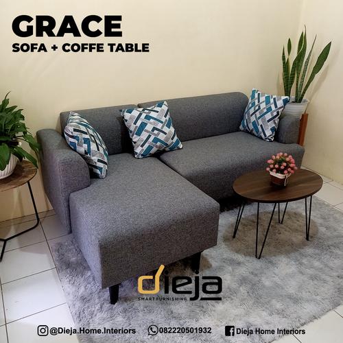 Jual Sofa L Milinalis Satu set - Grace sectional sofa + coffe table ...