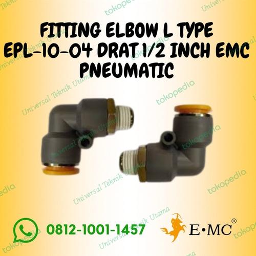 Jual FITTING ELBOW L TYPE EPL-10-04 DRAT 1/2 INCH EMC PNEUMATIC ...