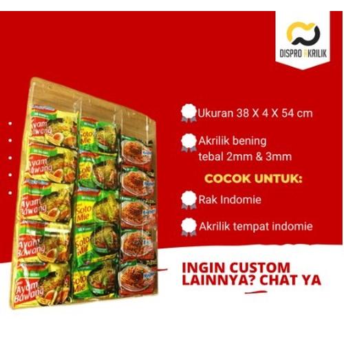 Jual Display mie / rak indomie / akrilik tempat mie / akrilik display ...