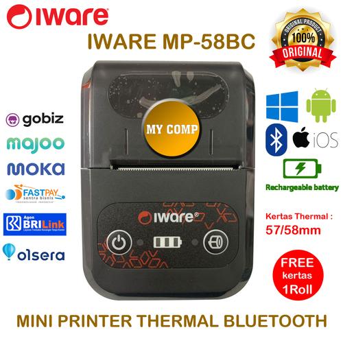 Jual Printer Thermal Bluetooth Mini Kasir Iware MP-58BC - Kota ...