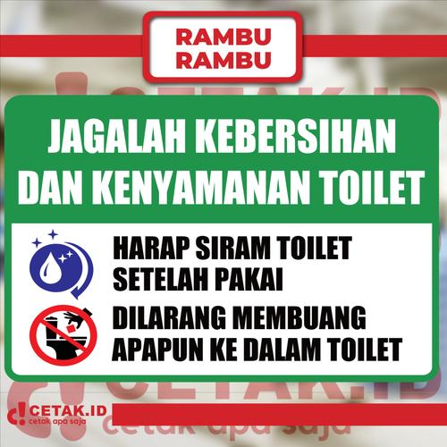 Promo Sign Jagalah Kebersihan dan kenyamanan Toilet - Akrilik, 20cm x ...