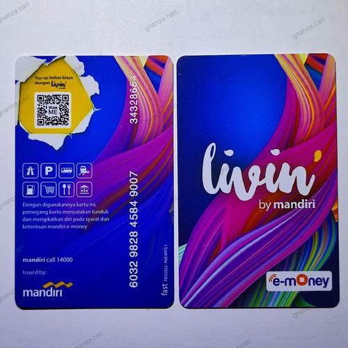Jual kartu Emoney etoll card mandiri LIVIN limited edition E-money e ...
