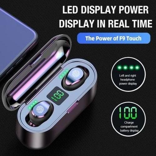 Jual Headset Bluetooth Tws Ipx7 Super Bass Waterproof With Led Display ...