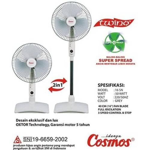 Jual Cosmos Kipas Angin Berdiri Stand Fan 2IN1 16 Inch 16 SNQ 16 SEN 16 SN - Jakarta Timur ...