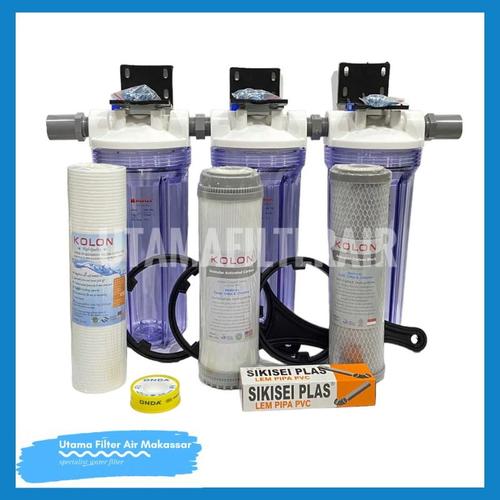Jual Paket Filter Air PDAM Sumur Bor Tanah 3Tahap 10" Penjernih Bau ...