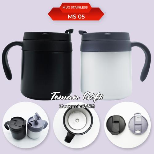 Jual MUG GELAS KOPI TEH STAINLESS MS 05 dapat Cetak Custom Logo - Hitam ...