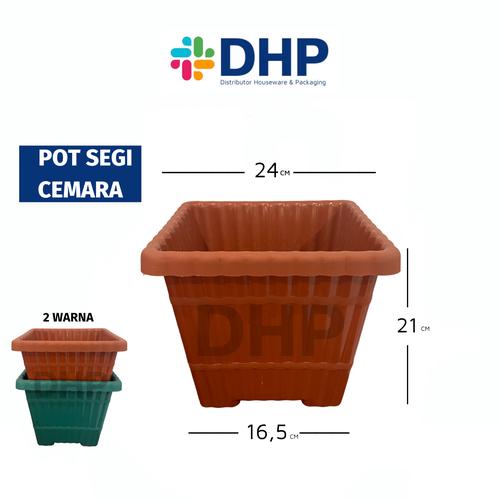 Jual Pot SEGI CEMARA (24cm) Kotak Tanaman Bunga Hias Besar Kembang ...
