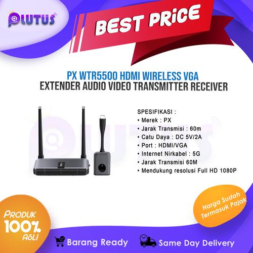 Jual PX WTR5500 HDMI Wireless VGA Extender Audio Video Transmitter ...