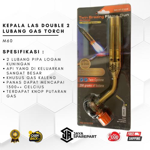 Jual KEPALA LAS DOUBLE 2 LUBANG GAS TORCH | ALAT BAKAR MAKANAN / DAGING ...