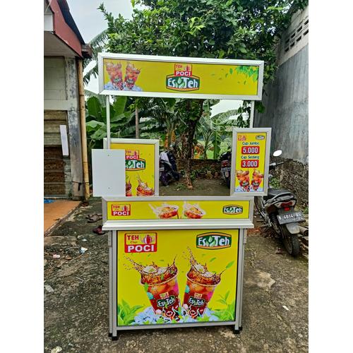 Jual [ Gratis Papan Menu ] Booth Portable Panjang 100 cm x Lebar 50cm ...