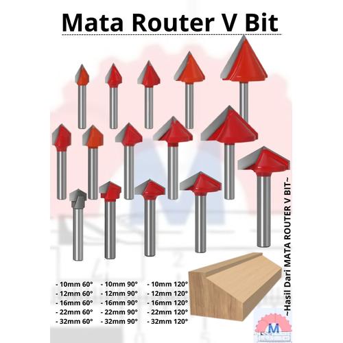 Promo Mata router CNC 3D V groove shank 6mm wood mdf dll V bit - 32mm ...