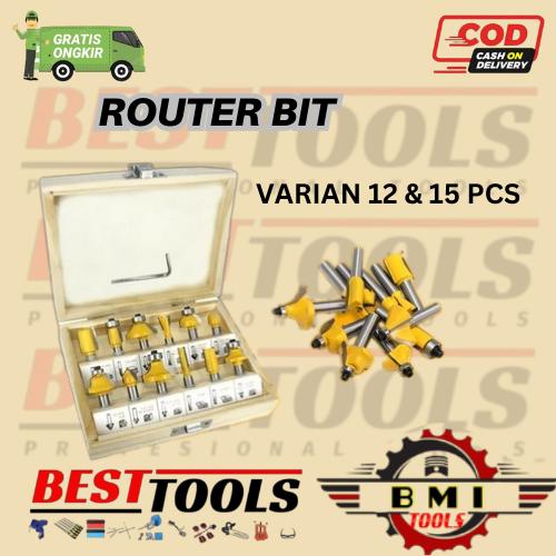 Jual Router Bit Set/Mata Router Bor/Trimmer Profil Router 2 Varian - 12 ...
