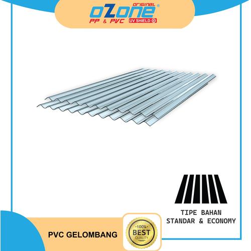 Jual ATAP PVC GELOMBANG TRANSPARANT OZONE ECONOMY 0.5 x 80 CM - 2.4 m ...