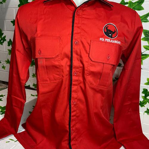 Jual Baju Kemeja Lengan Panjang Partai PDI Perjuangan - M - Jakarta ...