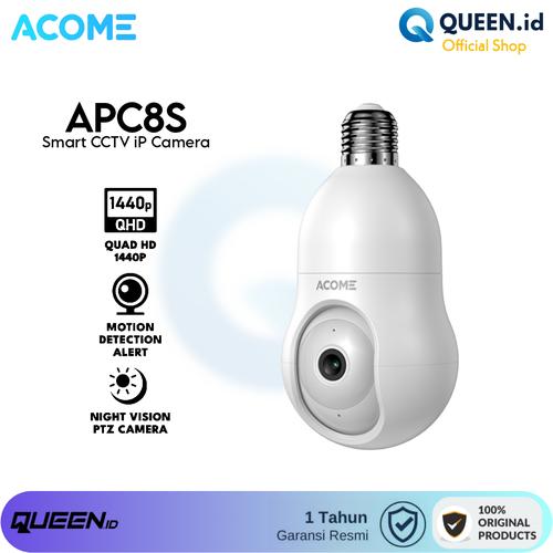 Jual ACOME APC8S Smart IP WiFi Camera CCTV 2.5K 1440P Kamera Bohlam E27 ...