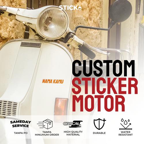 Jual Cutting Sticker Motor Stiker Decal Custom Nama Logo Desain ...