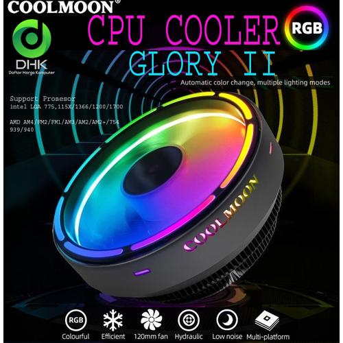 Promo Fan Prosesor Coolmon Glory II ARGB otomatis Cooler - Jakarta ...