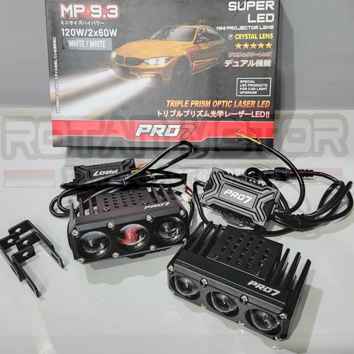 Jual MINI PROJIE PRO7 MP 9.3 Triple Lens MP9.3 Super Laser LED 2X 60W ...