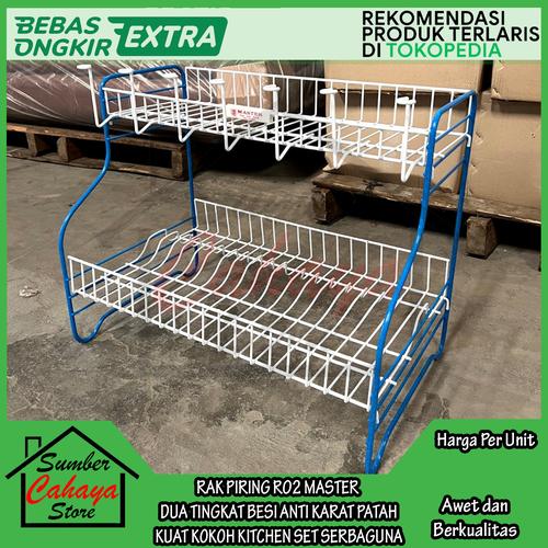 Jual [KARGO] RAK PIRING R02 MASTER ANTI KARAT BESI KUAT KOKOH KITCHEN ...