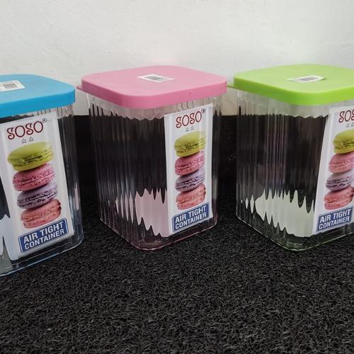 Jual Toples Kotak Acrylic SOSO - Toples Makanan kedap udara SS-820 ...