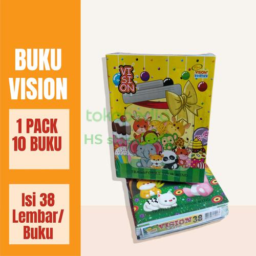 Jual Buku Tulis VISION isi 38 Lembar per Buku/ 1pack Isi 10 Buku - Kota ...