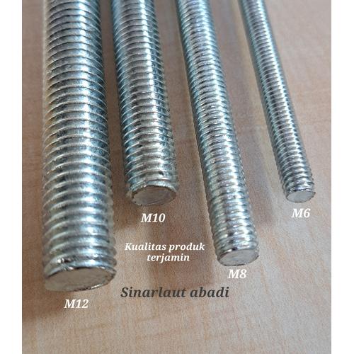 Jual As drat / long drat M6 M8 M10 M12 ukuran lengkap kualitas terjamin ...