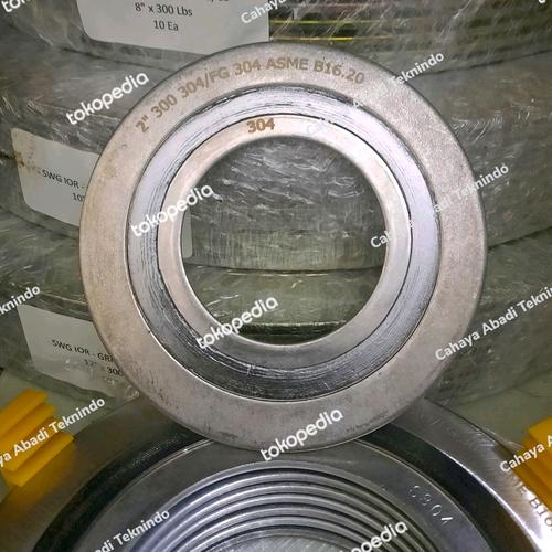 Jual SWG Ansi 300 SS304 ukuran 2"inch / Spiral Wound Gasket 300# SS 304 ...