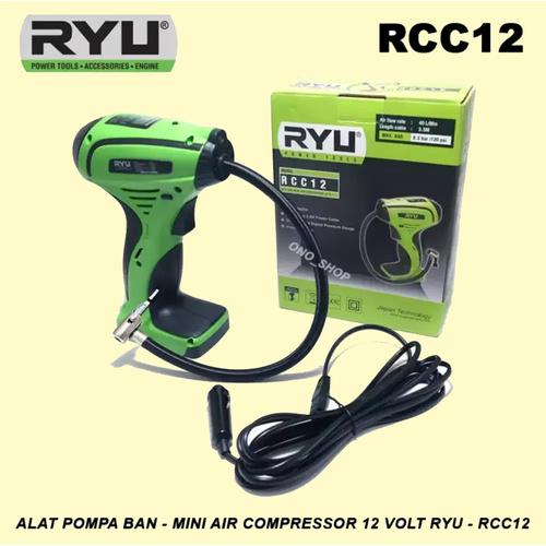 Jual Pompa Ban Mini RYU RCC 12 MINI AIR COMPRESSOR Pompa Ban Mobil 12V ...