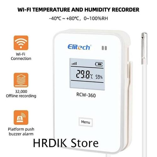 Jual New Data Logger Wifi Humidity Temperature Rcw-360 Elitech Cloud Pc ...