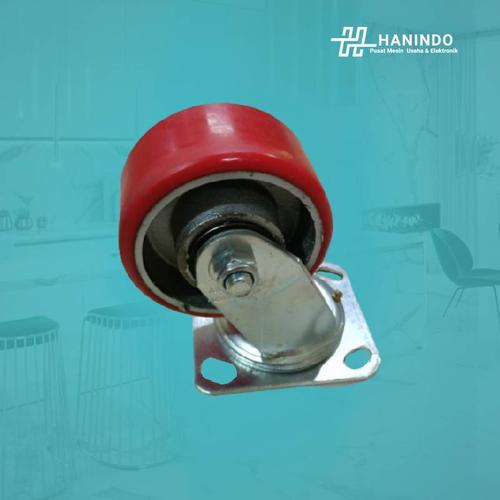 Jual Roda Trolley 4 Inch P.U Heavy Duty Hidup Kap.1 Ton 1 Sett - Kota ...