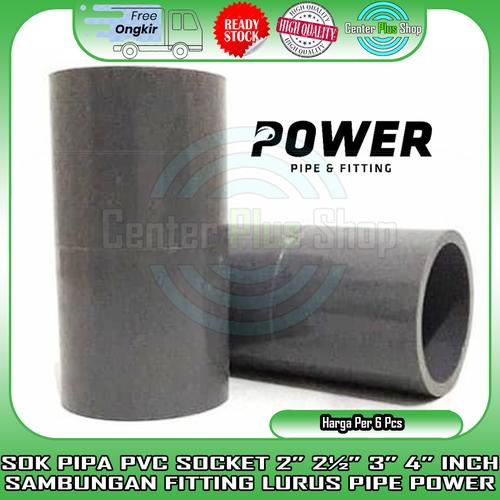 Jual Socket Soket Polos Pvc Sambungan Lurus Sock Sok Pipa Power shock 6 ...