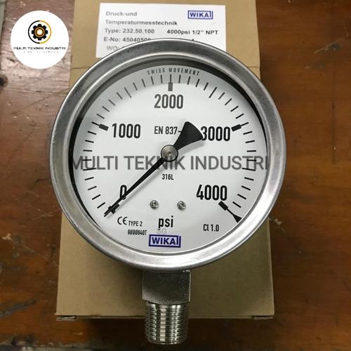 Jual Pressure Gauge Wika 4000 Psi Size 4 Inch Full Stainless - Jakarta Barat - Multi Teknik ...