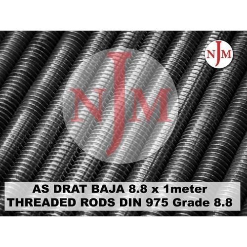 Jual As Drat Baja 8.8 M48 x 1 Meter / Threaded Rods DIN 975 Grade 8.8 ...