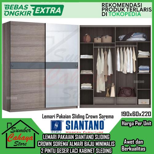 Jual [Kargo] ALMARI PAKAIAN PINTU GESER LEMARI BAJU SIANTANO SLIDING ...