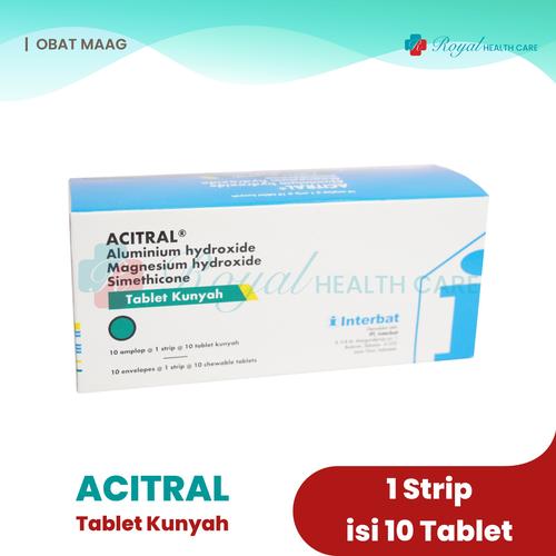 Jual ACITRAL STRIP ISI 10 TABLET Untuk Sakit Maag Dan Tukak Lambung ...