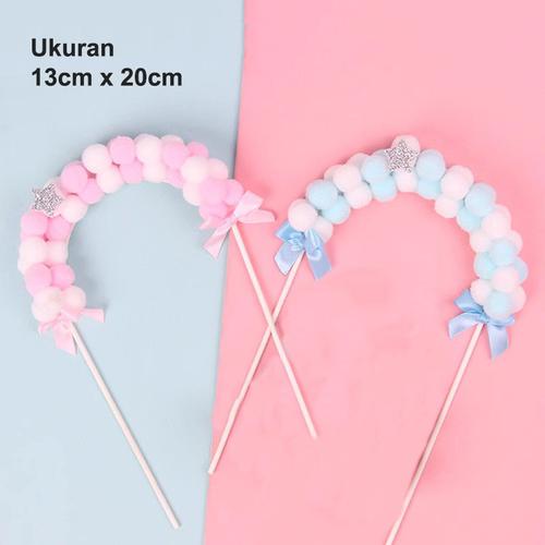 Jual Cake Topper Bola Awan Dekorasi Kue Topper Ulang Tahun Gerbang ...