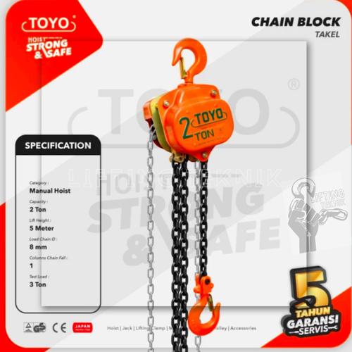 Jual Chain Block 2 Ton x 5 Meter / Takel 2 Ton / Toyo Chain Block 2 Ton ...