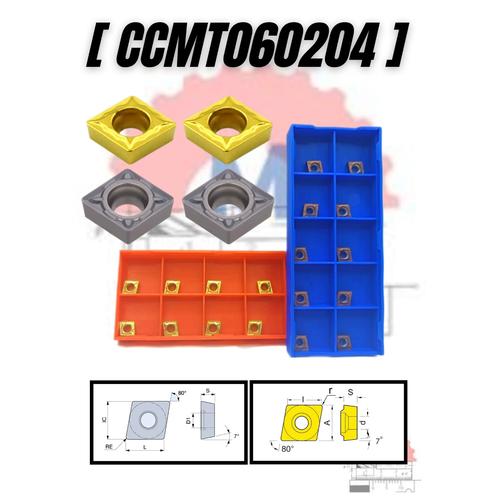 Promo Insert CCMT 06 02 pahat bubut CCMT0602 carbide - VP15TF Black ...