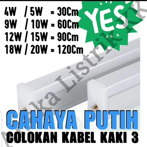 Jual LAMPU T5 LED 4W 5W 6W 30cm 9W 10W 60cm 12W 15W 90cm 16W 18W 20W ...