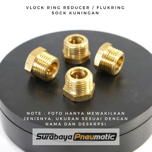 Jual Vlock ring Kuningan / Bushing 1/2"(male) x 1/4"(Female) - Reducer ...