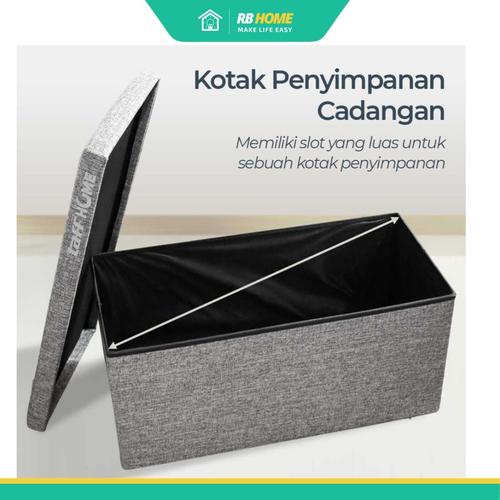 Jual Sofa TaffHOME Kursi Kotak Penyimpanan Barang Foldable Storage Box ...
