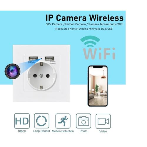 Jual SPY SPYCAM CAMERA KAMERA CAM IPCAM WIFI COLOKAN LISTRIK WALL ...