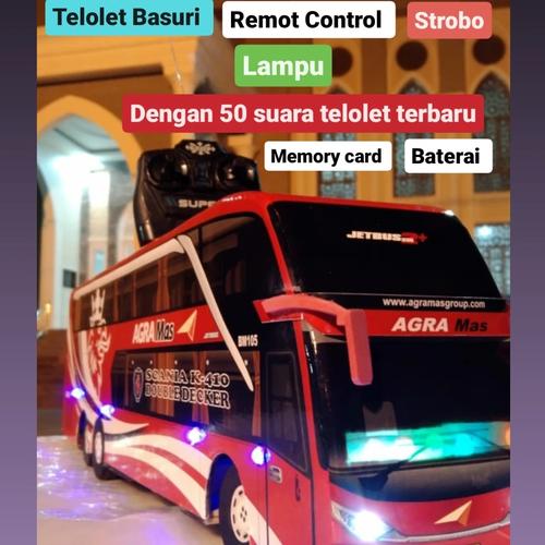 Jual Mainan bus TELOLET JUMBO AGRA MAS Remot Control full lampu+Strobo ...