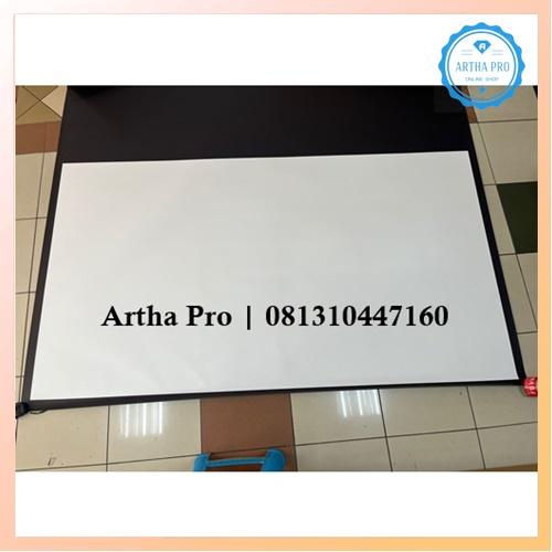Jual Bahan kain layar proyektor 100" Ratio 16:9 ukuran screen 220 x 123 ...