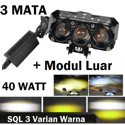 Jual Mini Projie 3 Mata Lampu Tembak Laser sql 3 titik foglamp mobil ...