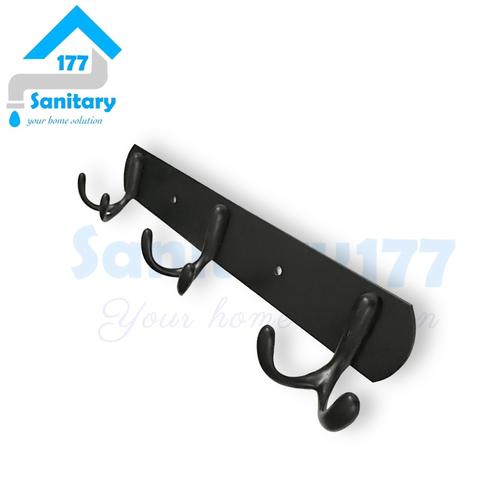 Jual Kapstok 3kait stainless hitam 130-gantungan baju hook hooks 3 kait ...