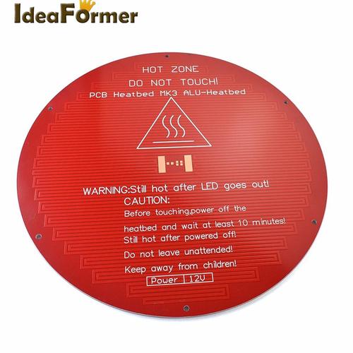 Jual CR001 3D Printer Heat Bed PCB Round MK3 Heat Bed 220 x 3mm ...