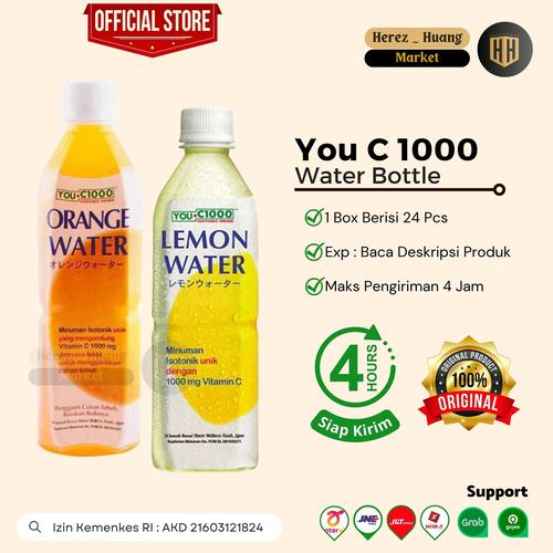Jual You C 1000 Orange ( Jeruk ) / Lemon Water Bottle 500ml ( Botol ...