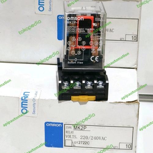 Jual RELAY OMRON MK2P-1 10A + SOKET COIL 220V 8PIN ORI MADE INDONESIA - Kab. Tangerang ...