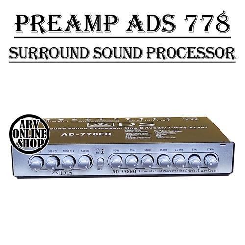 Jual Preamp Equalizer Parametrik Audio Mobil 7 Way Xover Ads 778 ...